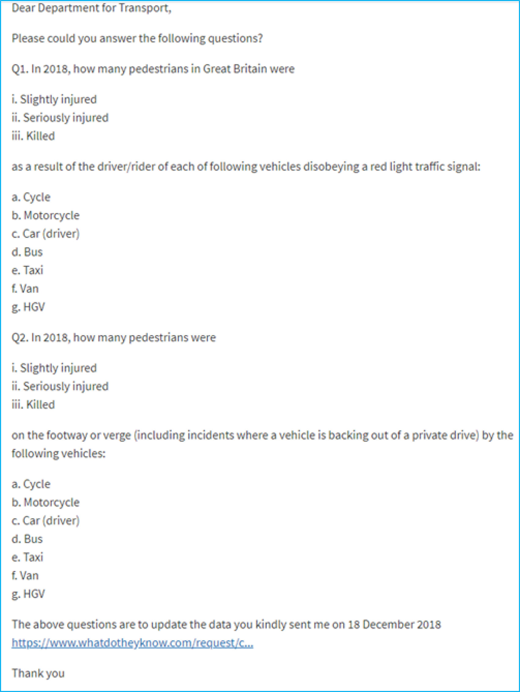 Guide to making Freedom of Information requests | Cycling UK